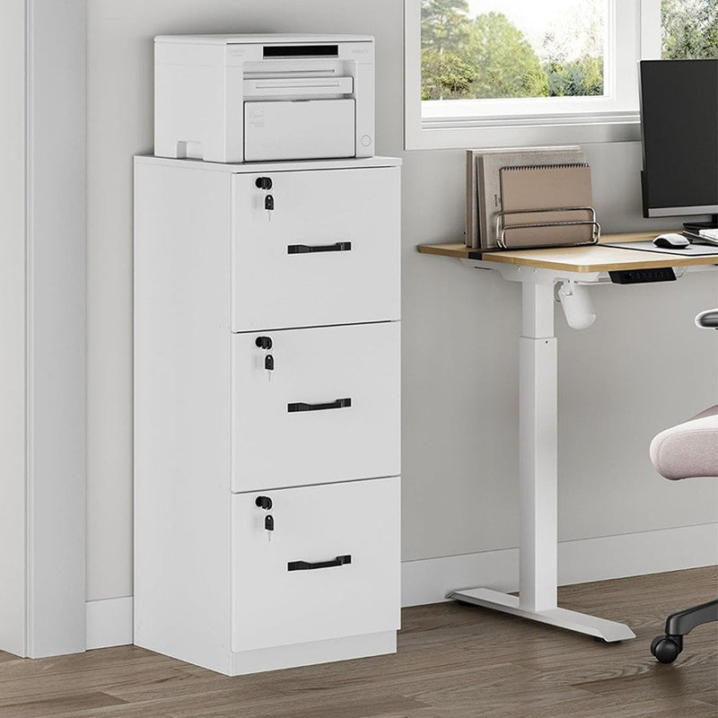 Latitude Run® 3 Drawer File Cabinet with Large Storage and Small ...