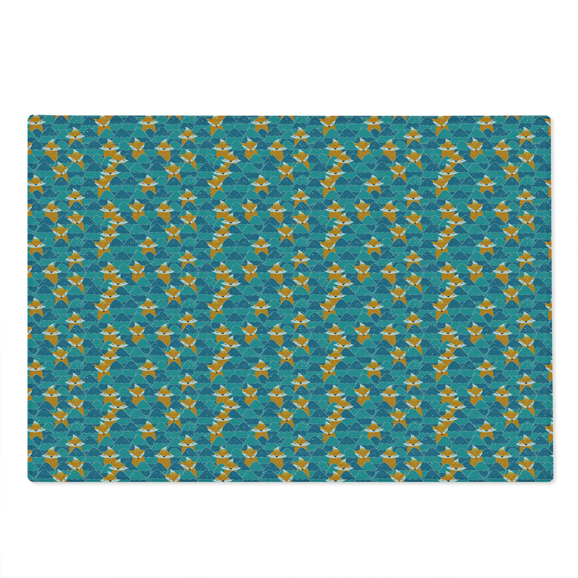 Ambesonne Fox Cutting Board Large Size Animals in Winter Theme Orange ...