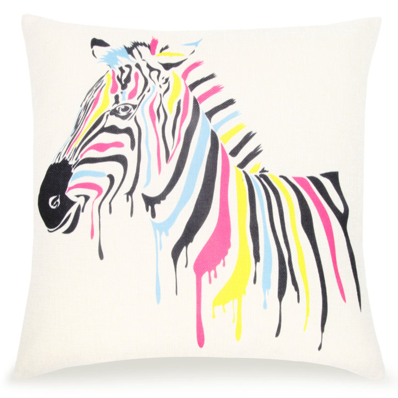 Pal Fabric Zebra Throw Pillow | Wayfair