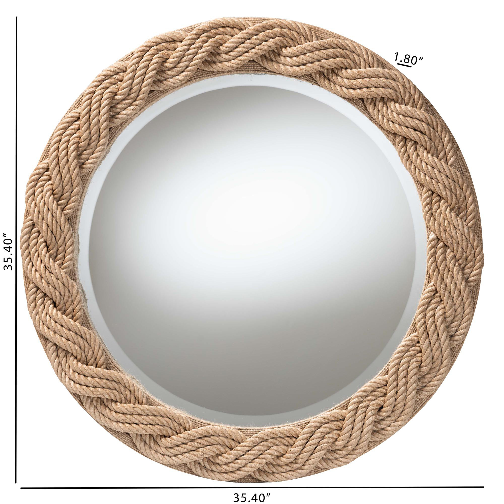 Breakwater Bay Bali & Pari Romana Braided Rope Mirror – Coastal Mirror ...