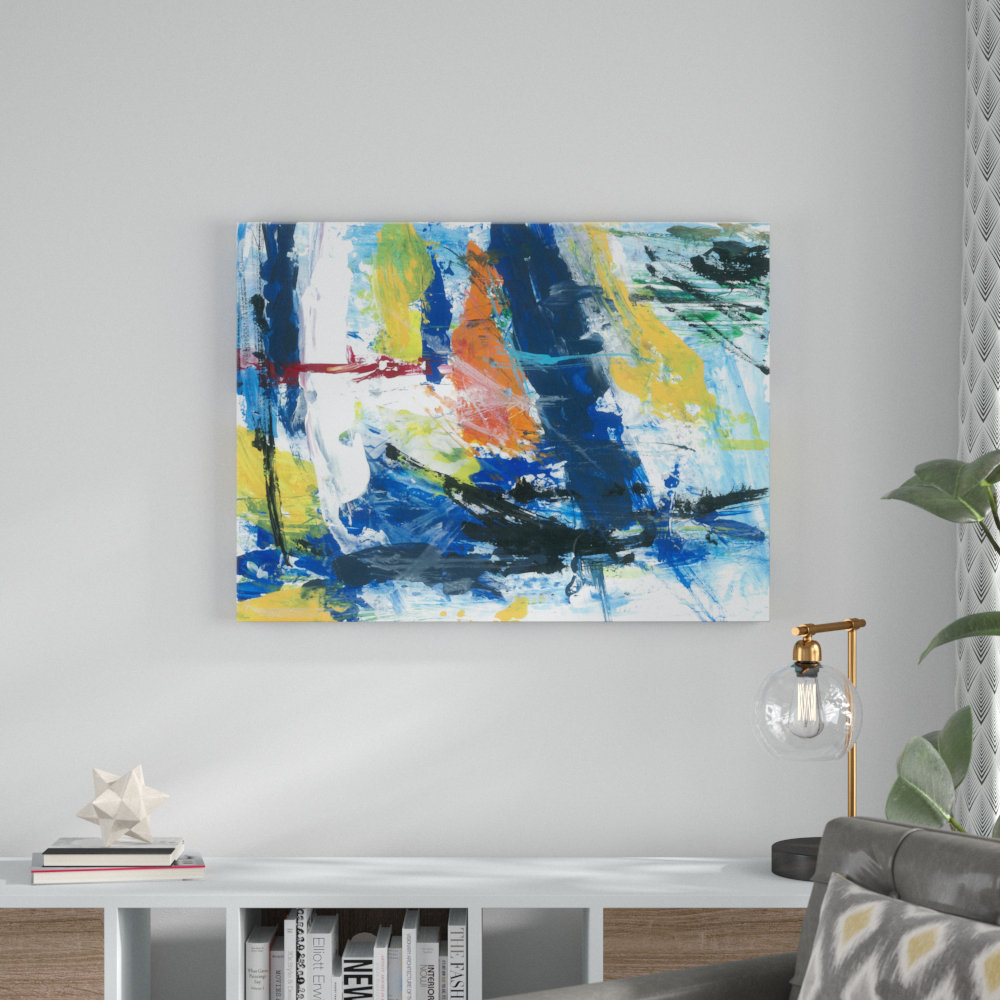 Brayden Studio® 'Primary Abstract' - Wrapped Canvas Print | Wayfair