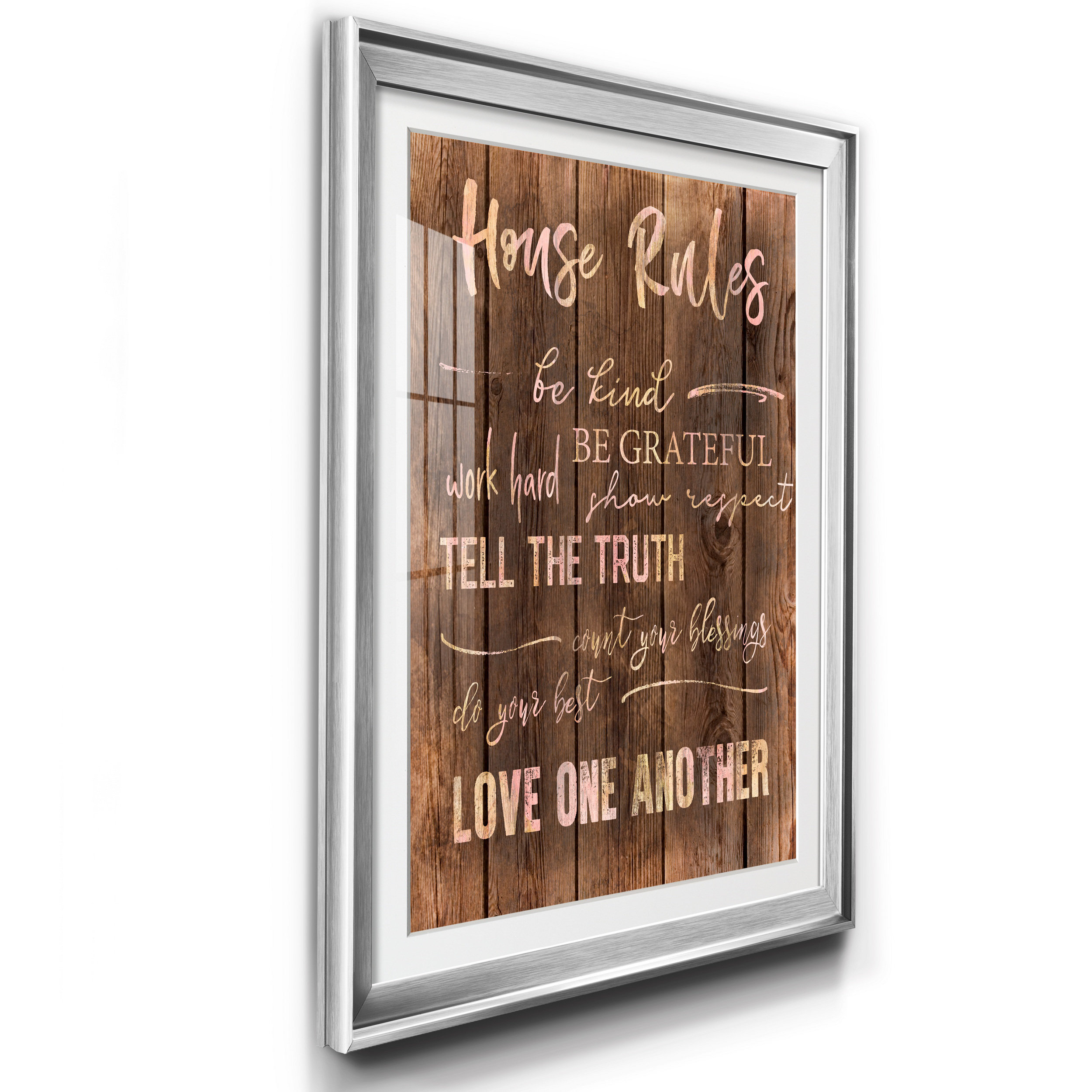 Redwood Rover House Rules - Picture Frame Textual Art Print on Paper ...