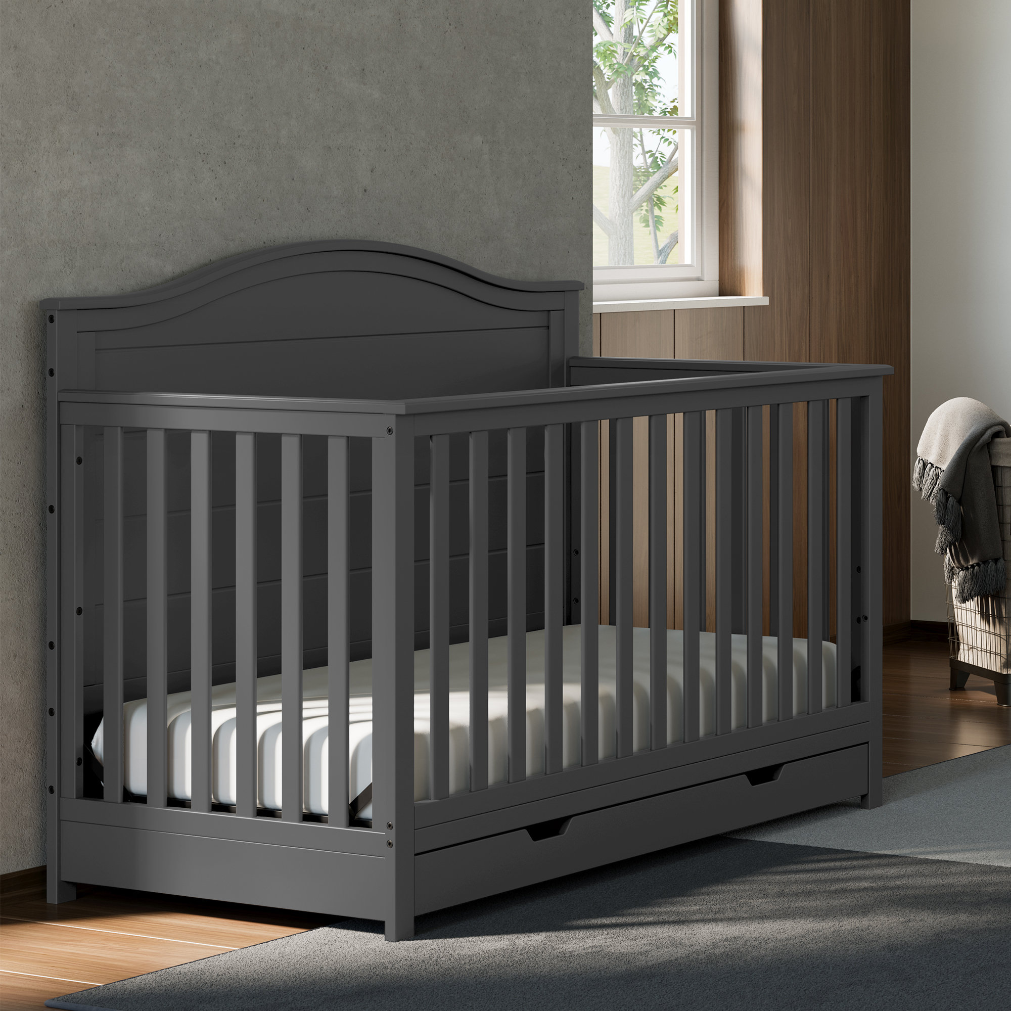 Storkcraft Moss 5-in-1 Convertible Crib with Storage & Reviews | Wayfair