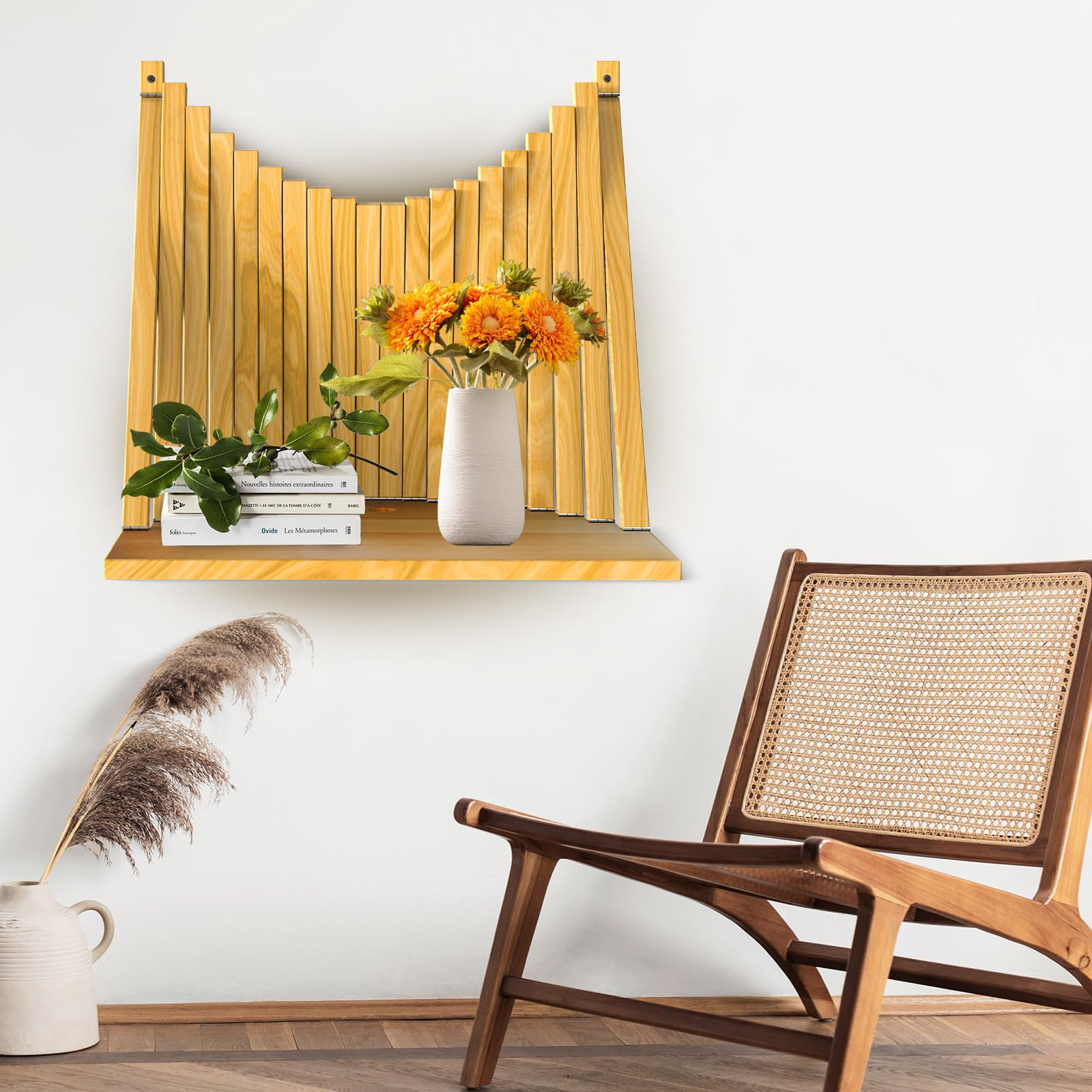 MASMIO Modern Style Wall Mounted Study Desk Small Wooden Table ...