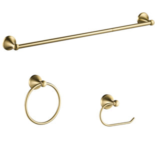 3 Piece Gold Bathroom Hardware Sets You'll Love | Wayfair