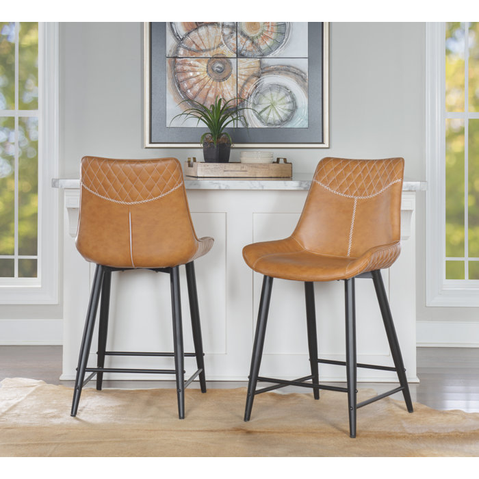 Union Rustic Briceno Upholstered Counter Stool & Reviews | Wayfair