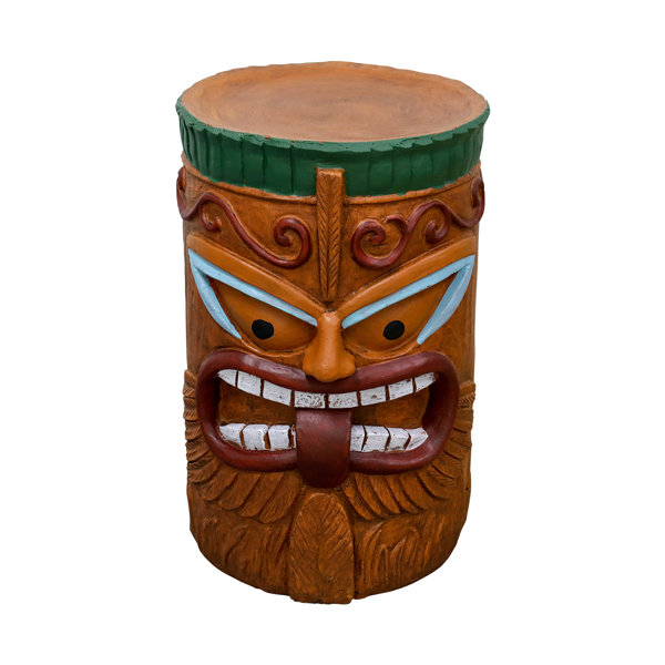 Bungalow Rose Large Tiki Statue, Outdoor Tiki Hawaii Side Table, Tiki ...