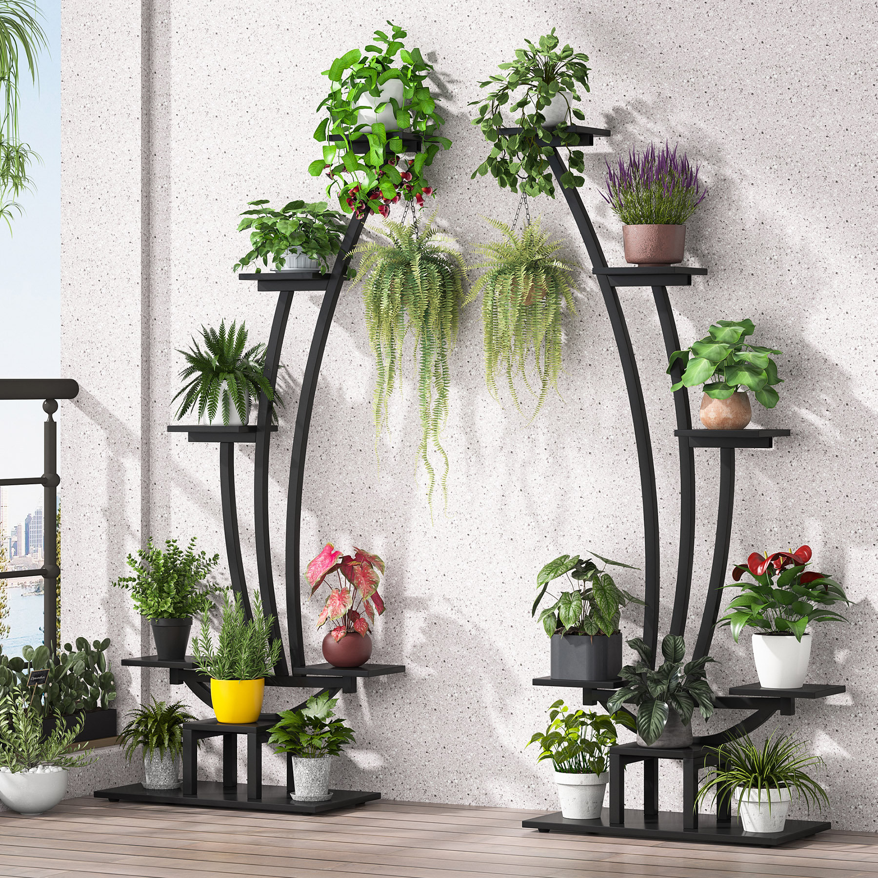 17 Stories Mccaulay Free Form Multi-Tiered Plant Stand & Reviews ...