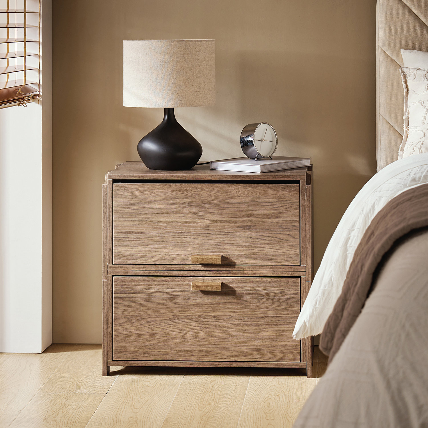 Latitude Run® Guilherme 25"Tall Modern 2-Drawer Modular Design ...