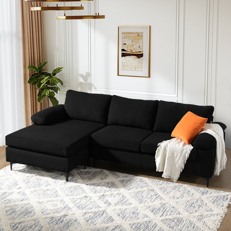Wrought Studio™ Polyester Sectional & Reviews | Wayfair