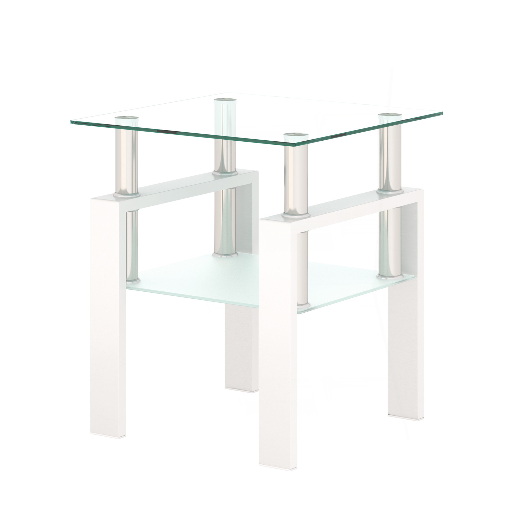 Wrought Studio™ 1-Piece Modern Tempered Glass Tea Table Coffee Table ...
