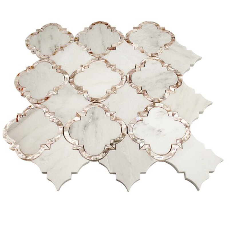 TileBar Cassie Chapman Eva Polished Marble And Mother Of Pearl 4 ...