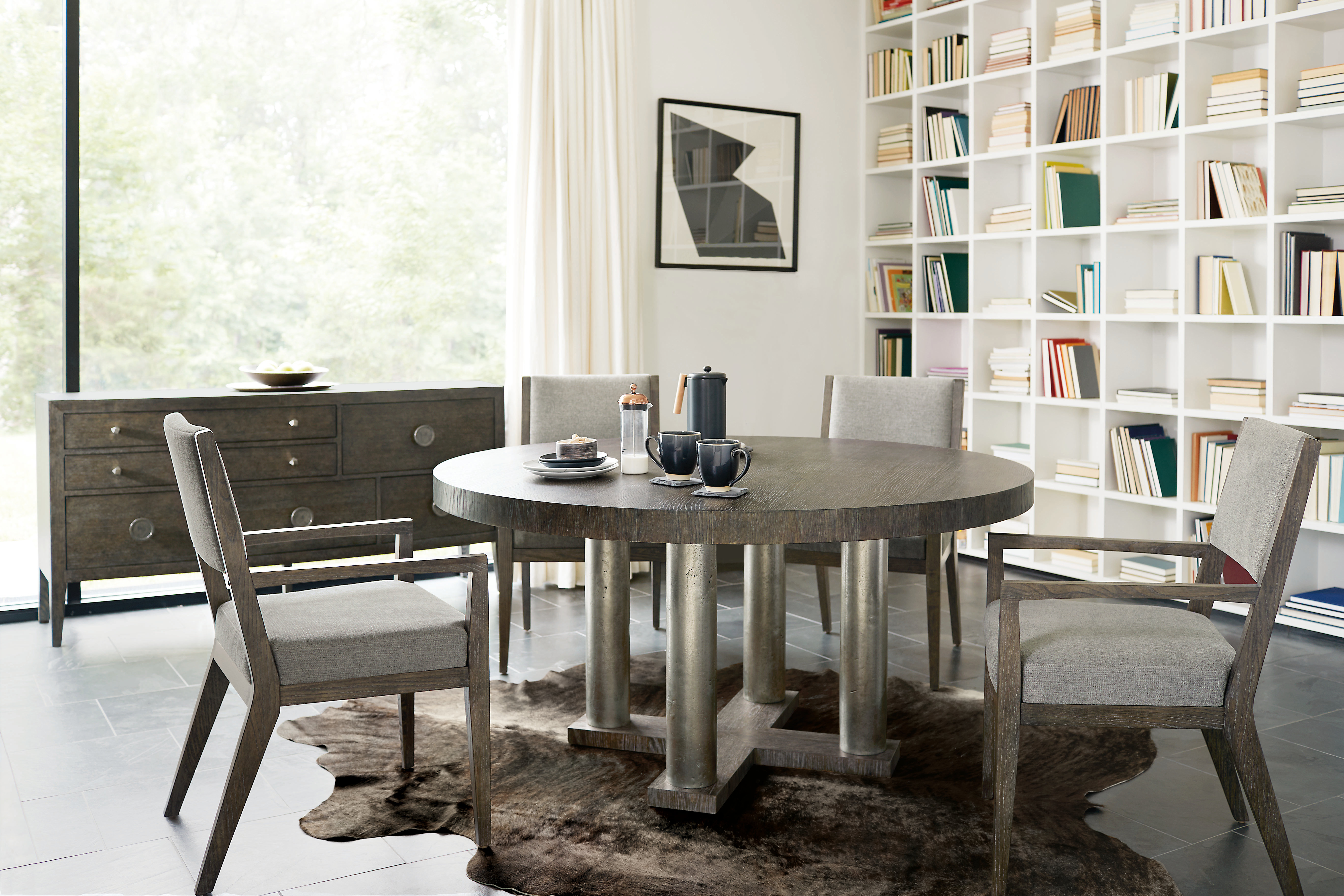 Bernhardt Linea 5 Piece Solid Wood Dining Set | Perigold