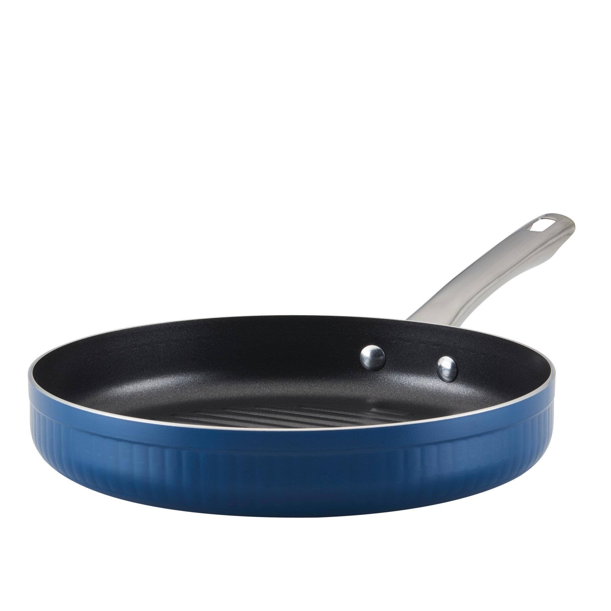 Farberware Style Nonstick Cookware Deep Round Grill Pan, Blue & Reviews ...