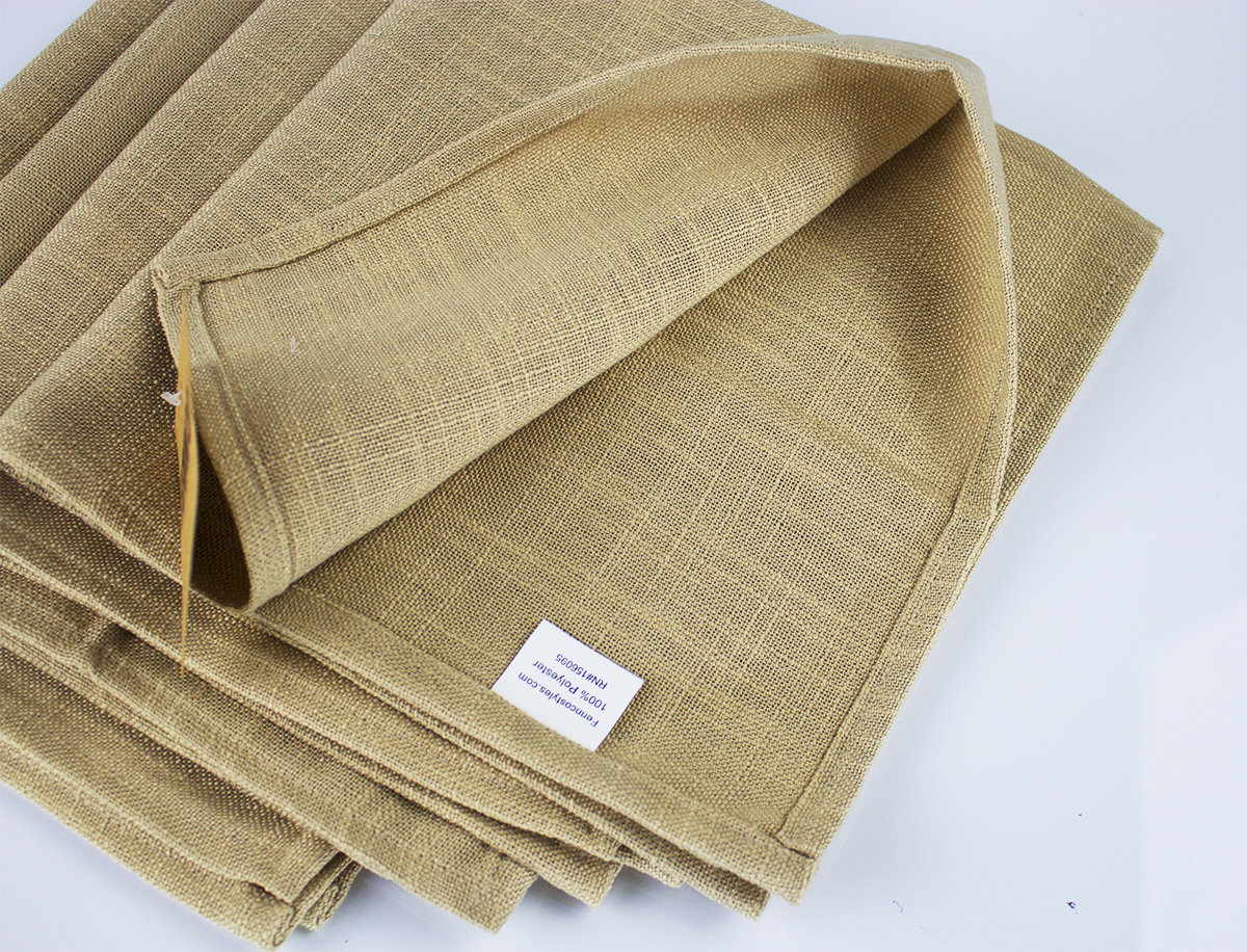 Fennco Styles Burgundy Modern Plain Design Set Of 4 Cloth Napkins | Wayfair