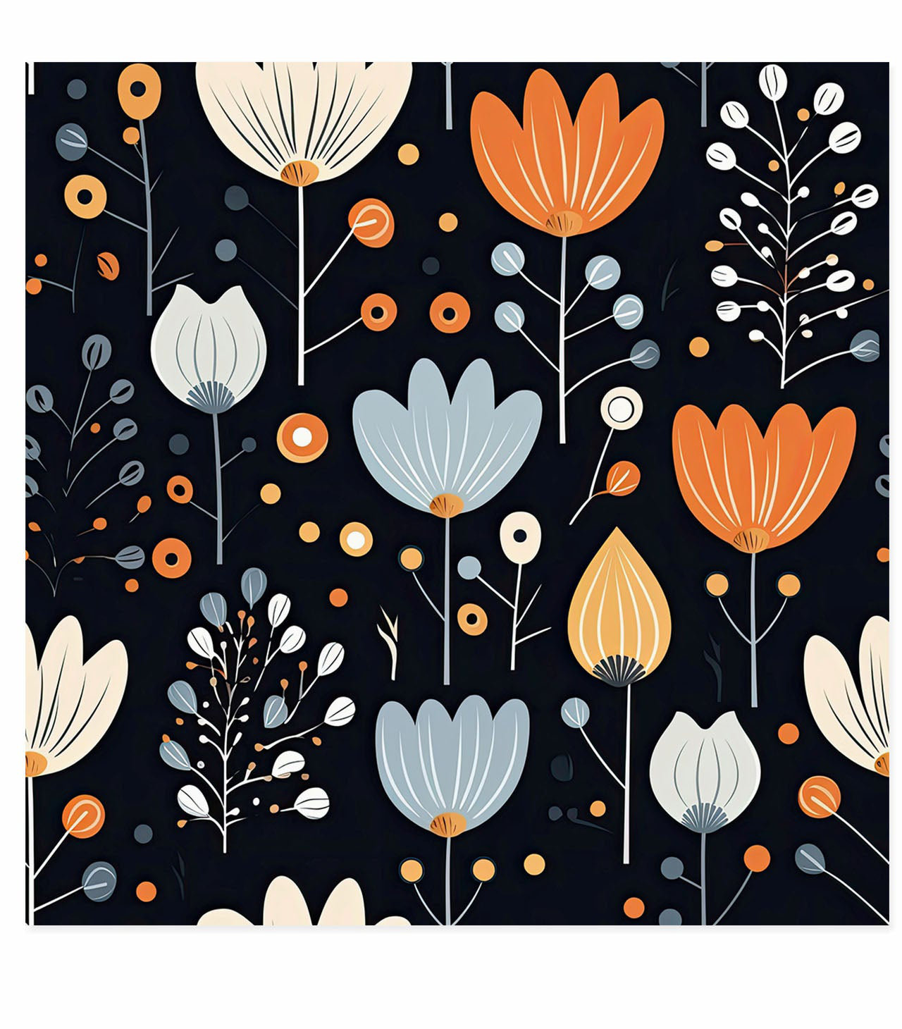 Winston Porter Botanical Scandinavian Flower Pattern IV Scandinavian ...