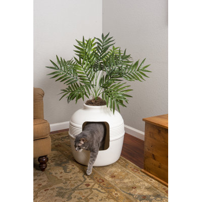 Tucker Murphy Pet™ Covered Hidden Cat Litter Box With Decorative ...