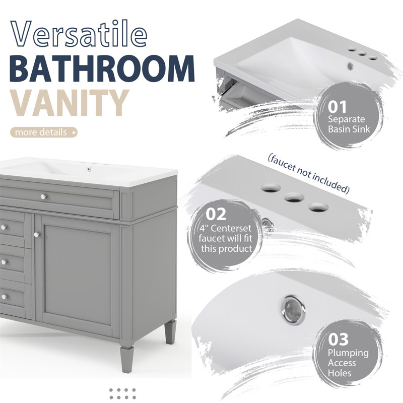 Red Barrel Studio® Jayliana 35 Single Bathroom Vanity with Top | Wayfair