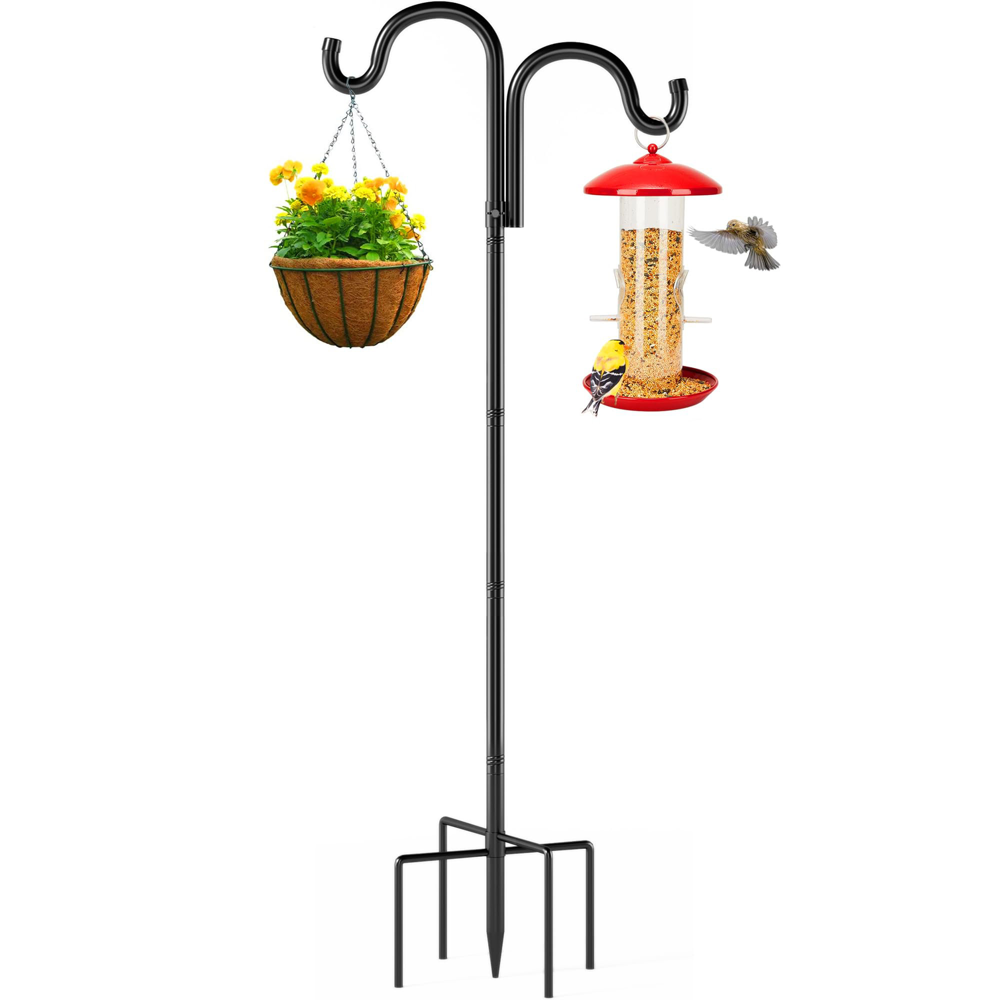 Red Barrel Studio Double Shepherds Hooks For Outdoor,76" Heavy Duty ...