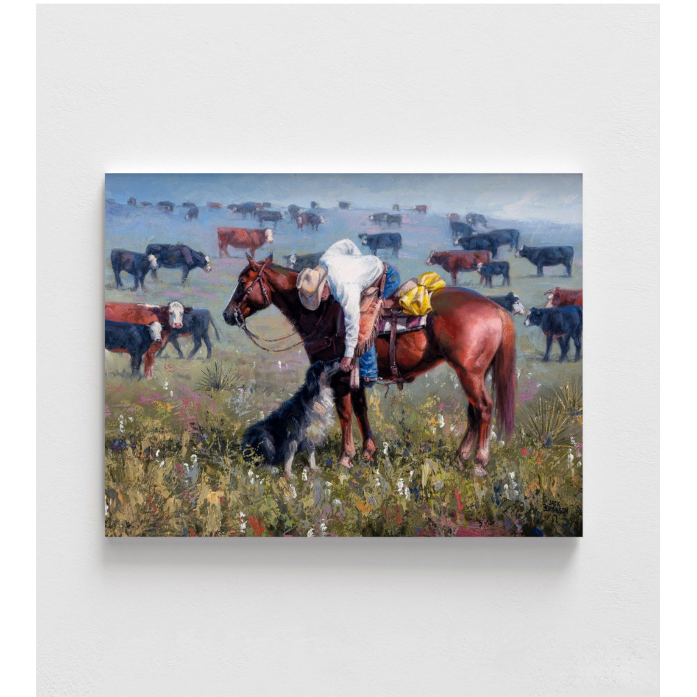 WeFrameArt Farm Painting Print, Framed Western Decor, Cowboy Painting ...