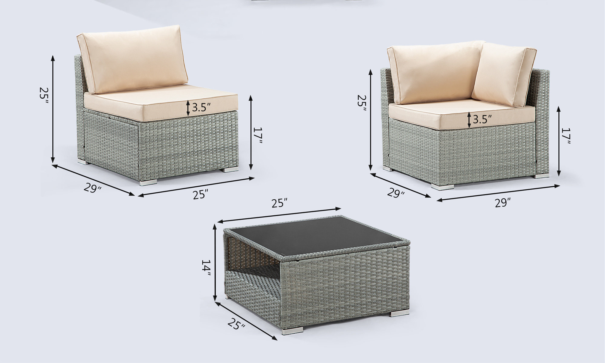 Ebern Designs Datilus 8 - Person Outdoor Seating Group with Cushions ...