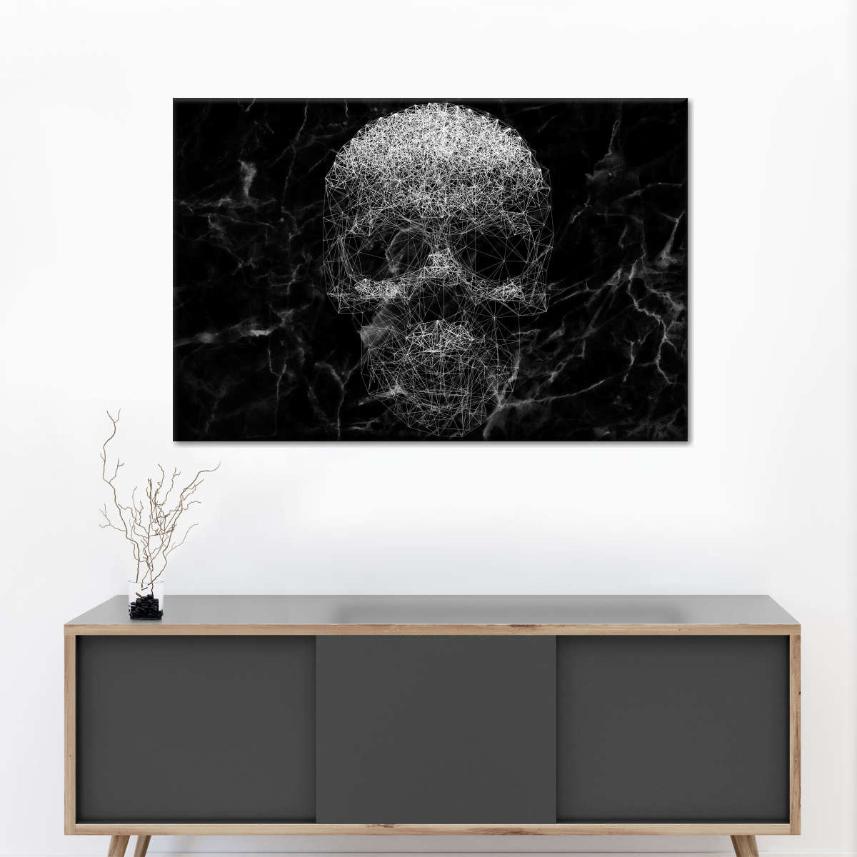 Trinx Skeletons And Skulls Abstract Death Canvas Print On Canvas Print ...