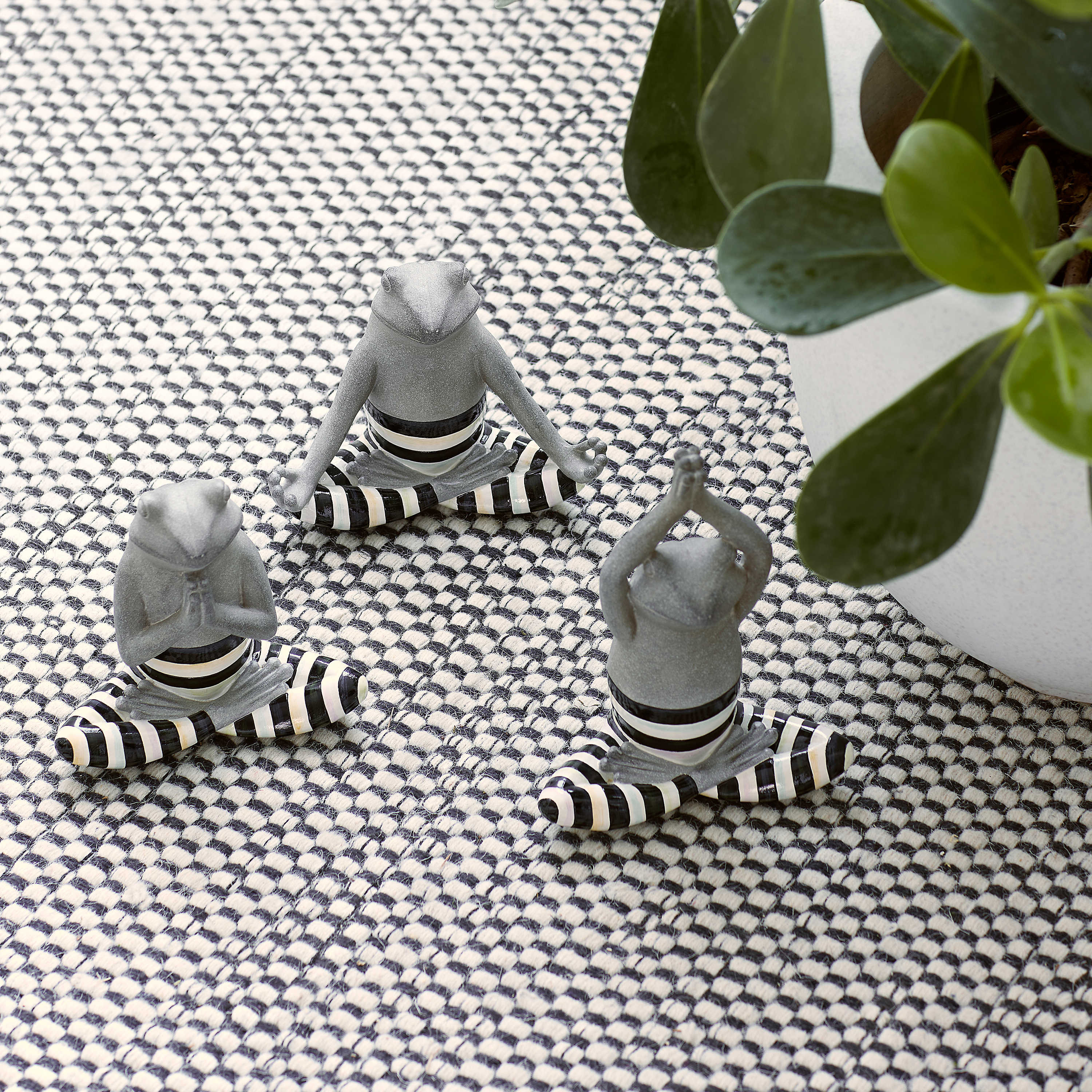 MacKenzie-Childs Yoga Frogs, 3 - Piece Set Figurine | Wayfair