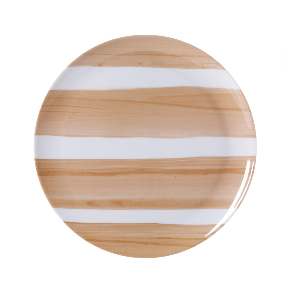 Gibson Home Cottage Stripes 12 Piece Unbreakable Melamine Plates and ...