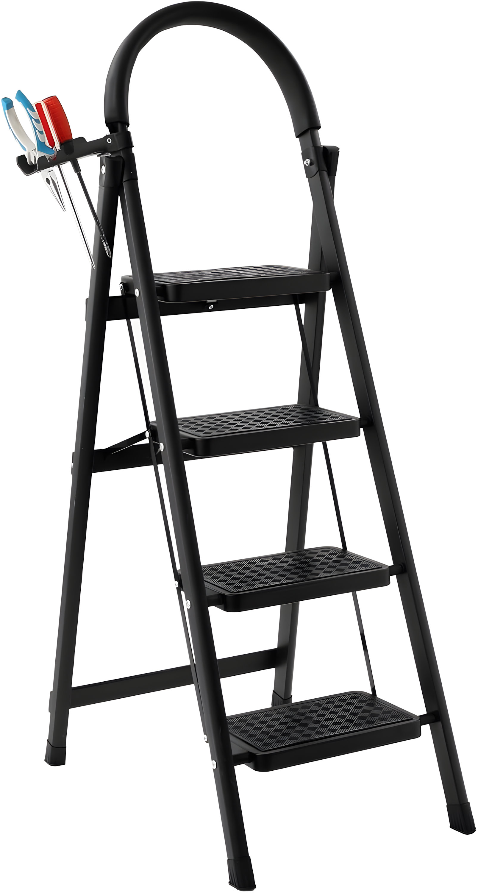 Latitude Run® 4 Step Folding Ladder With Handrails, 330Lbs Weight ...