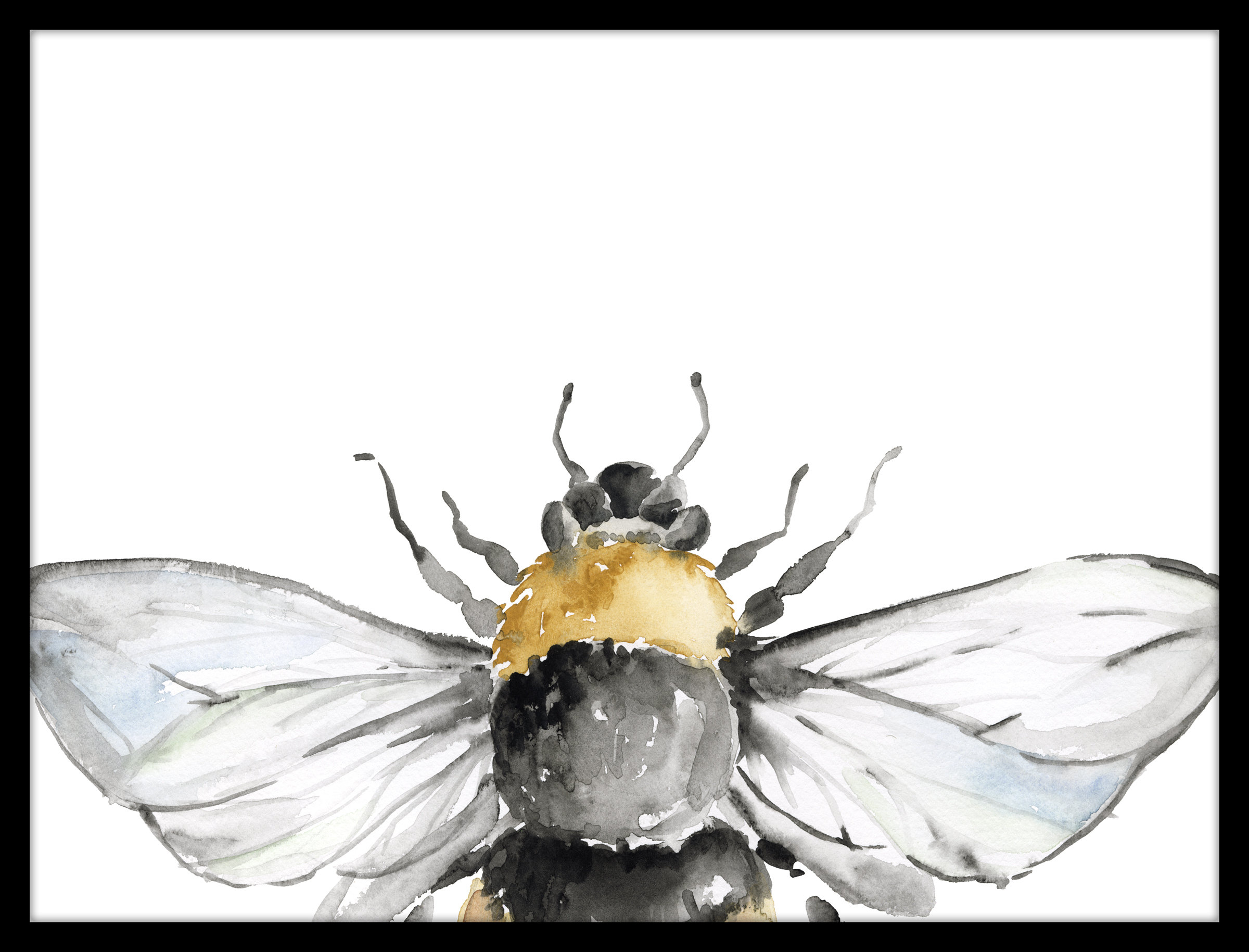 Studio NYC Design The Big Bee - Picture Frame Painting Print on Canvas ...