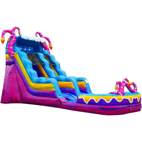JumpOrange 15 FT Mystery Jungle Commercial Grade Water Slide with Pool ...