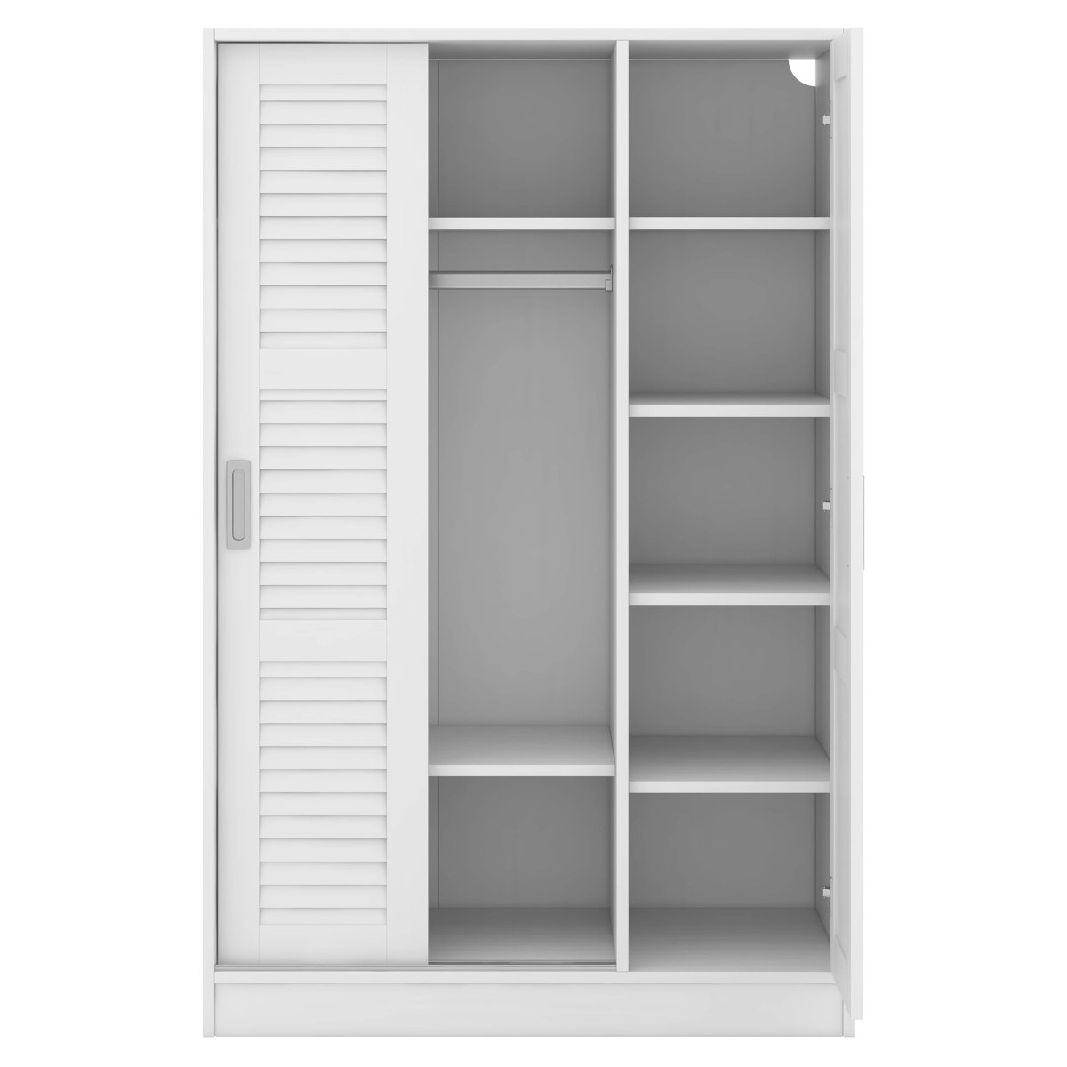 Red Barrel Studio® Modern Clean Design 3-Door Shutter Wardrobe With ...