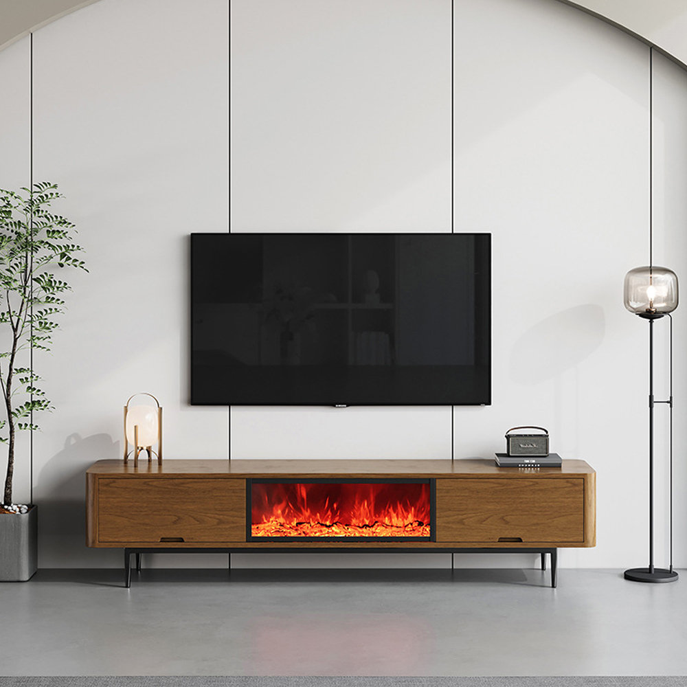 Bkoksety Simulated Flame Electronic Fireplace TV Stand | Wayfair