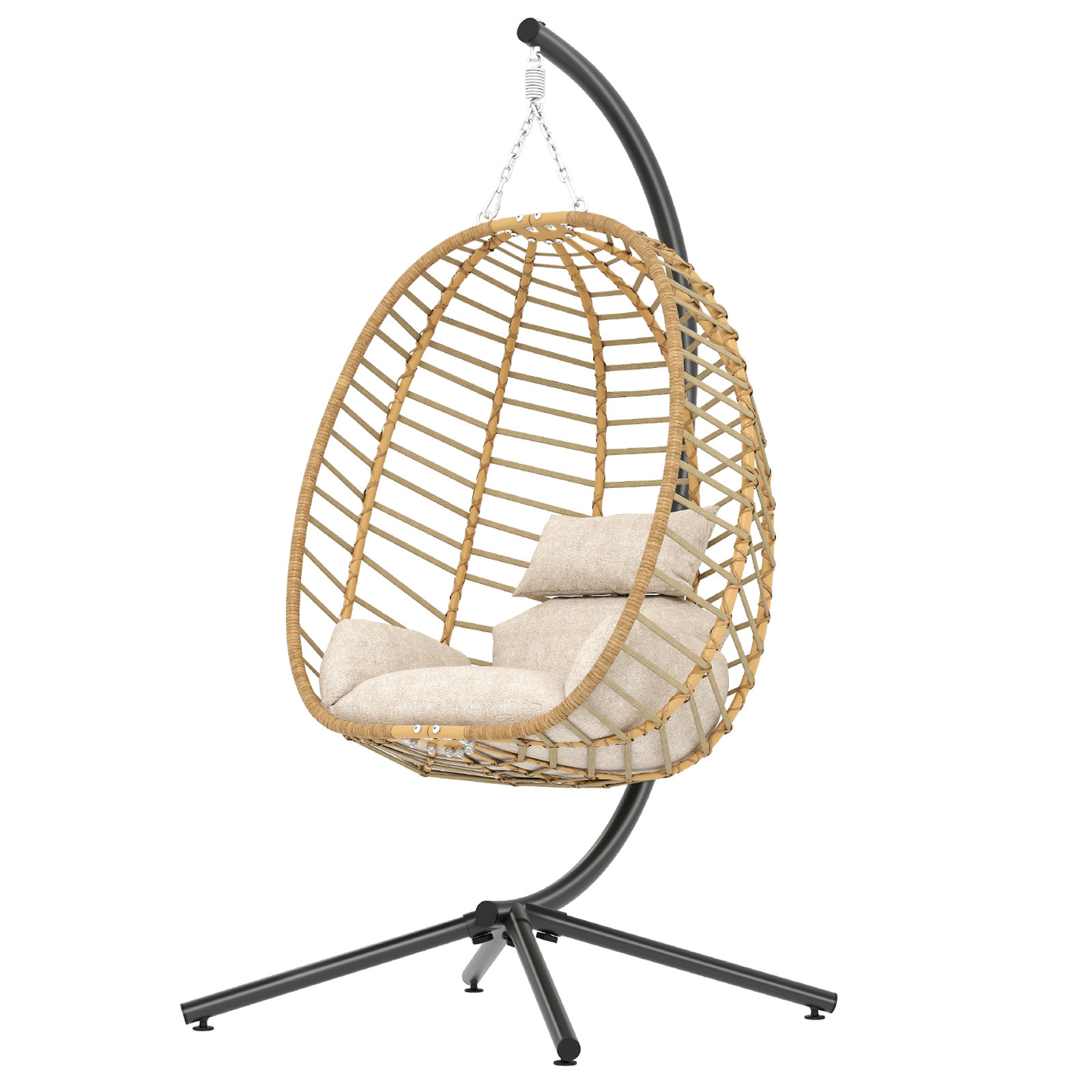 Dakota Fields Hydi Egg Swing Chair with Stand and Cushion - Wayfair Canada