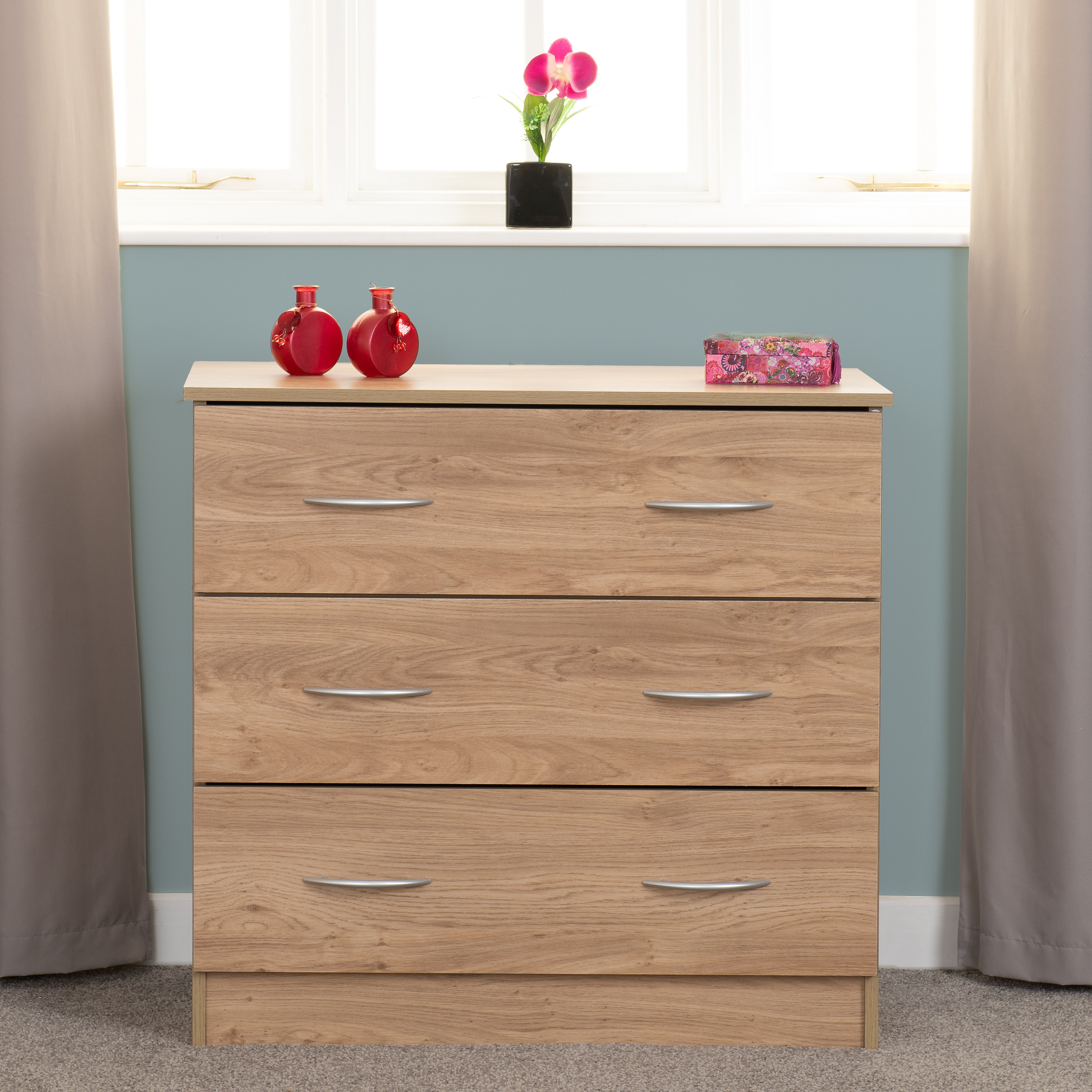 Home & Haus New Haven 3 Drawer Chest of Drawers & Reviews | Wayfair.co.uk