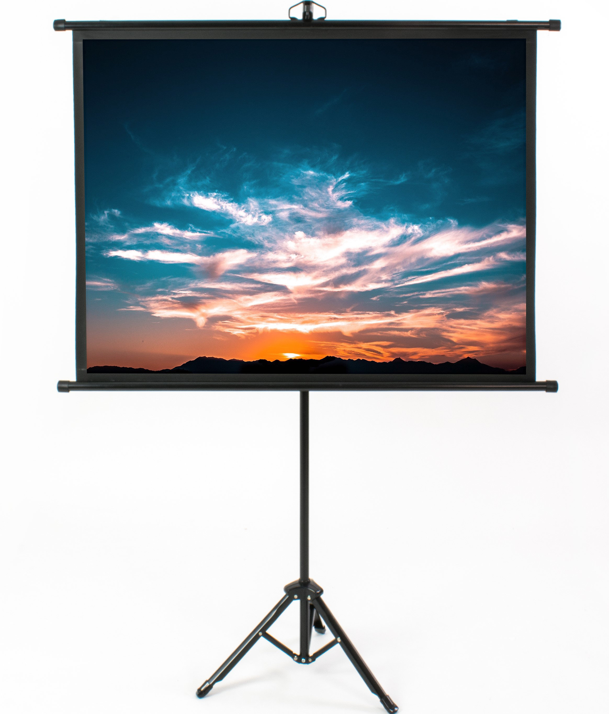 Vivo Portable Pull Up Foldable Stand Tripod White 50" Manual Projection ...