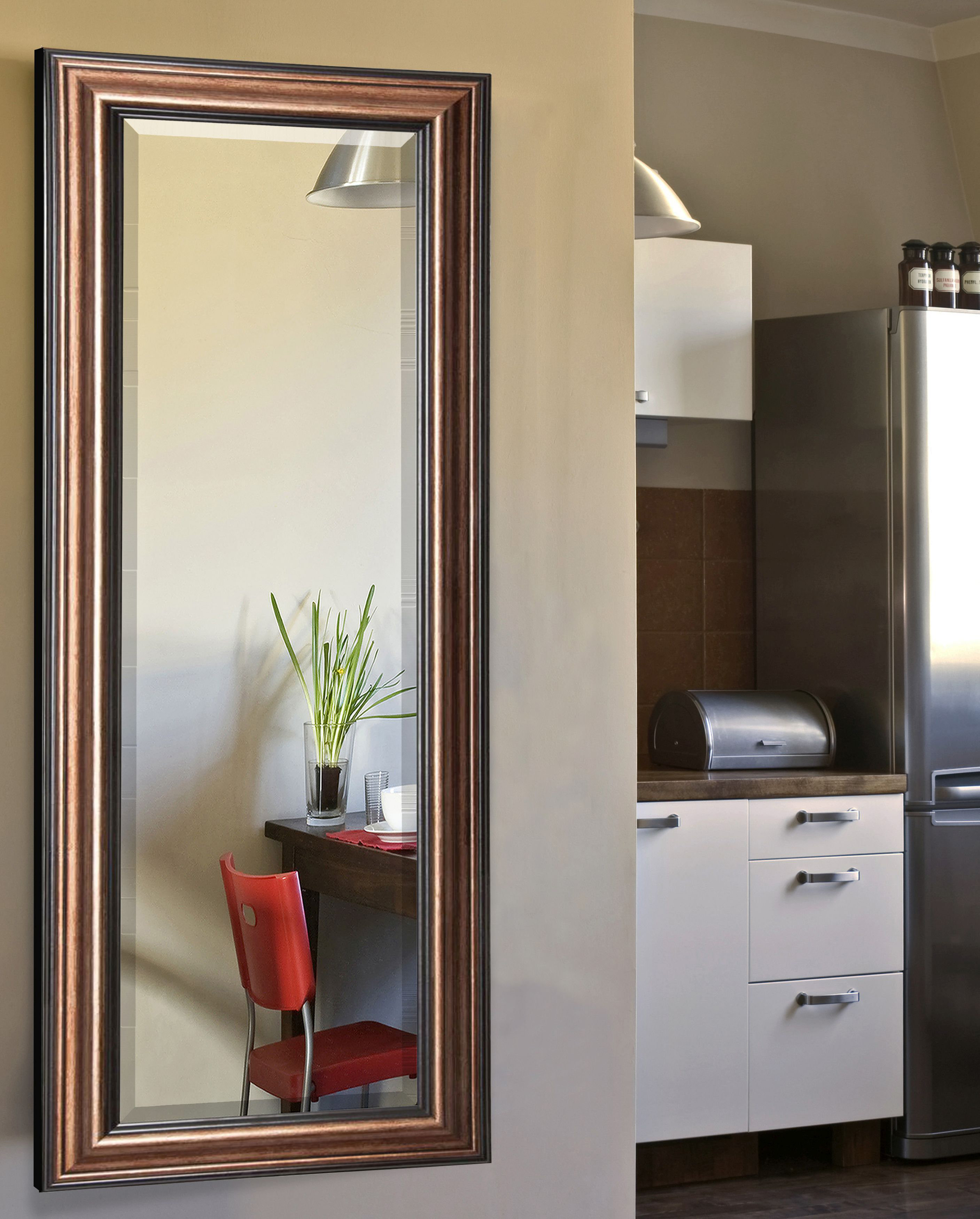 Lark Manor Aranjit Manufactured Wood Rectangle Mirror & Reviews | Wayfair