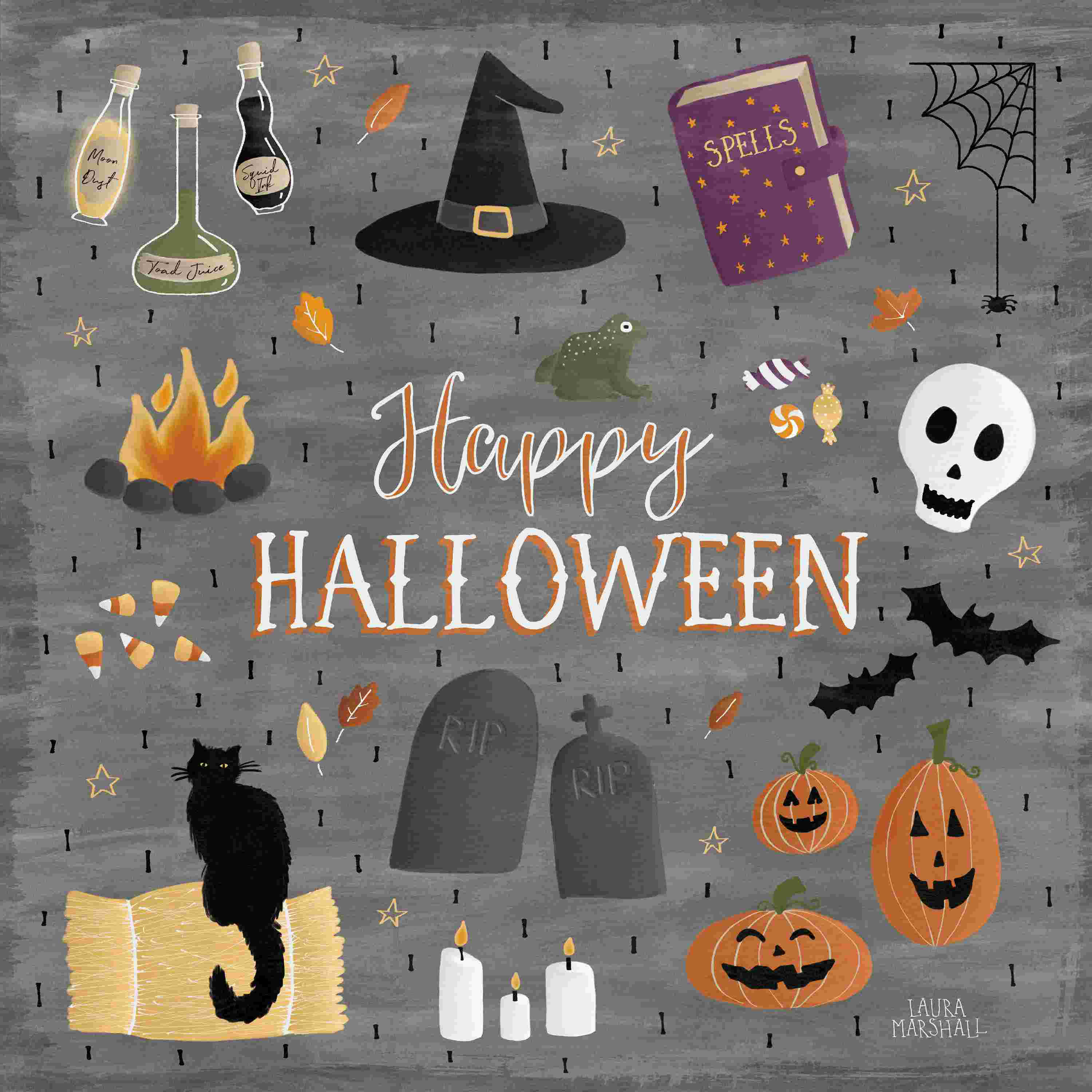 The Holiday Aisle® Haunted Halloween II by Laura Marshall - Wrapped ...