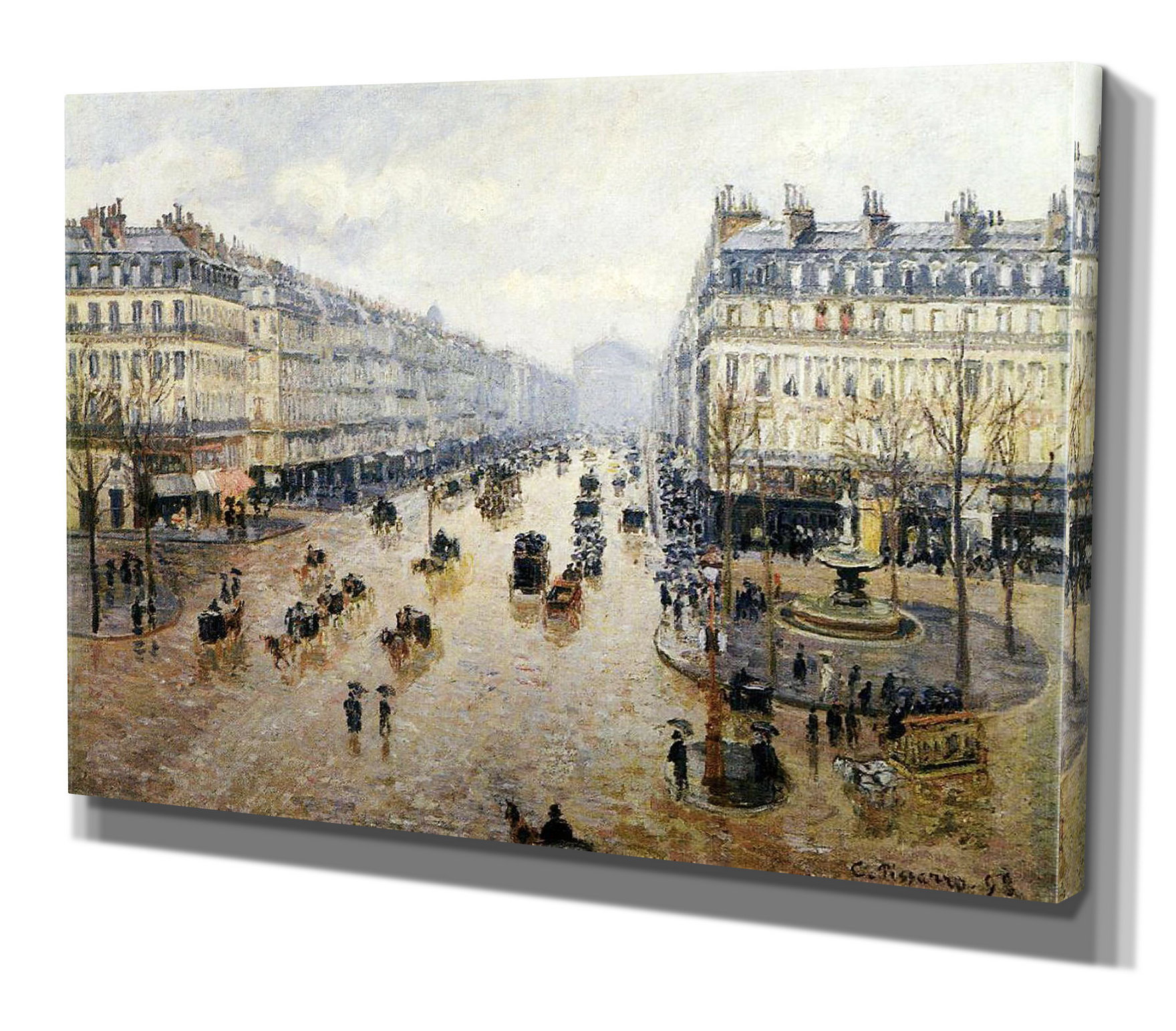 Vault W Artwork Avenue de Opera Rain by Camille Pissarro - Graphic Art ...