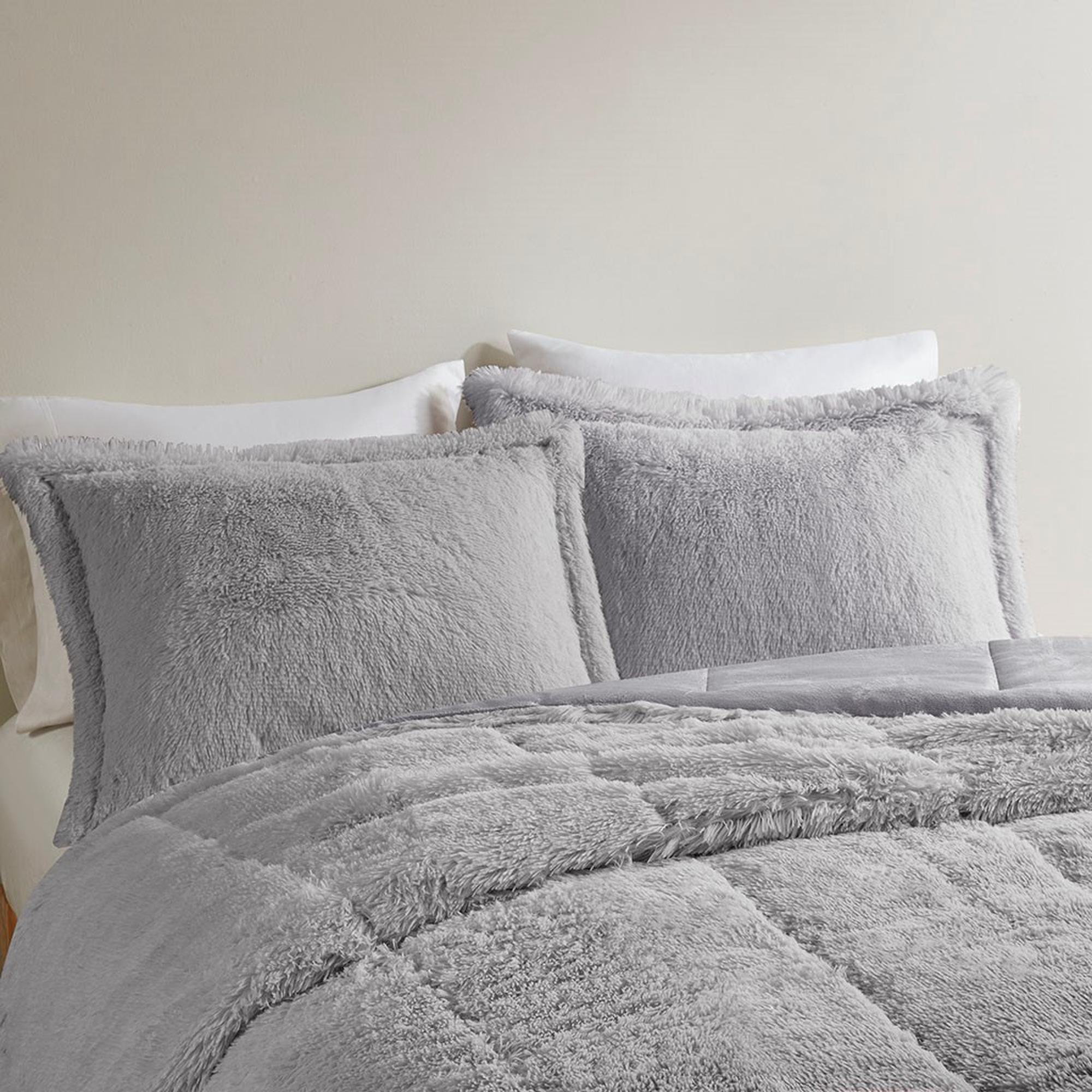 LILI Shaggy Long Fur Comforter Set | Wayfair