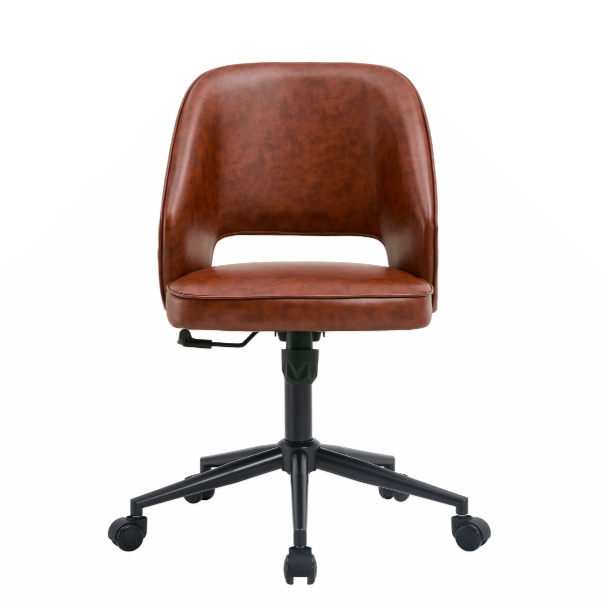 17 Stories Sinquefield PU swivel Side Office chair with wheels | Wayfair