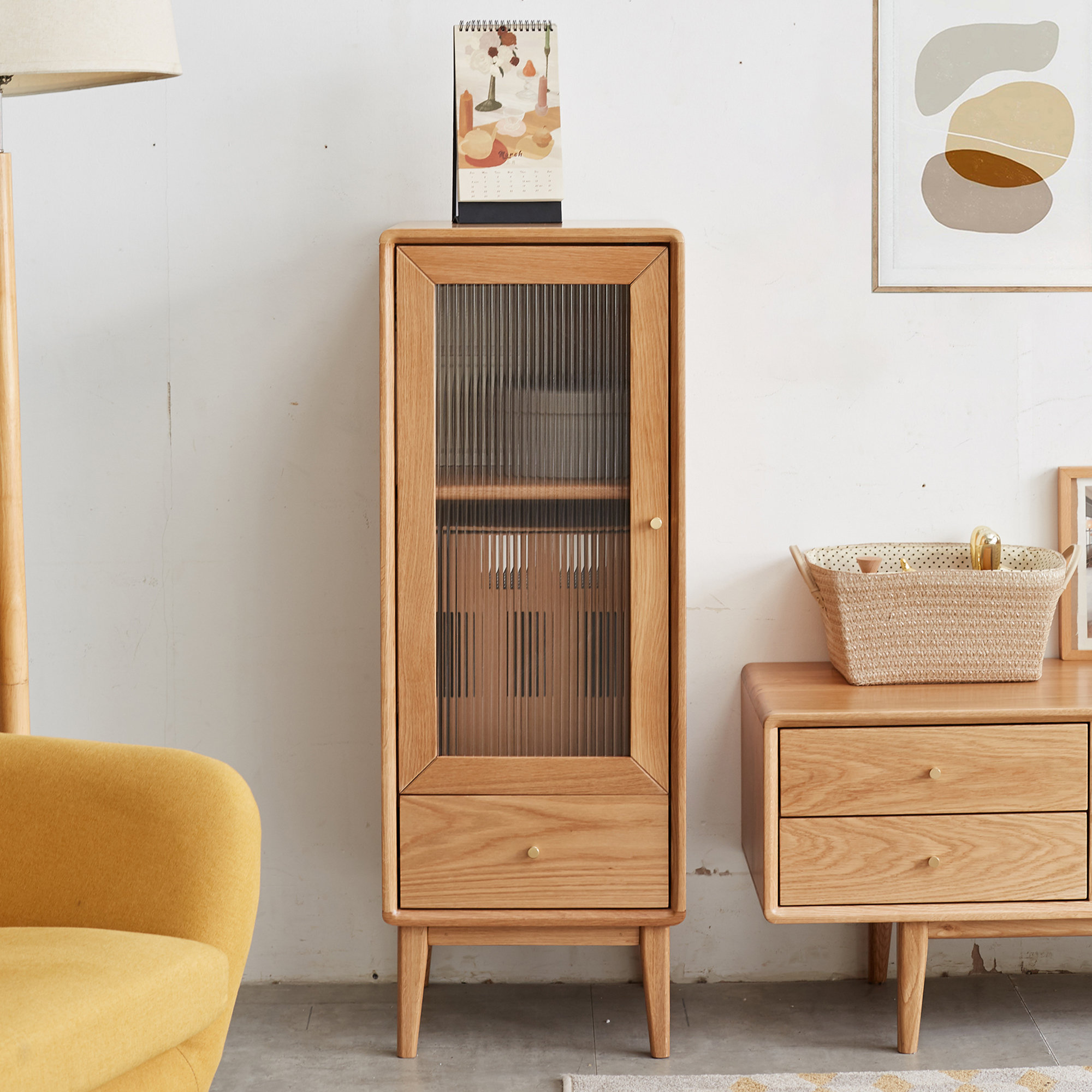 Corrigan Studio® Iveth Solid Wood 1 - Door Accent Cabinet | Wayfair