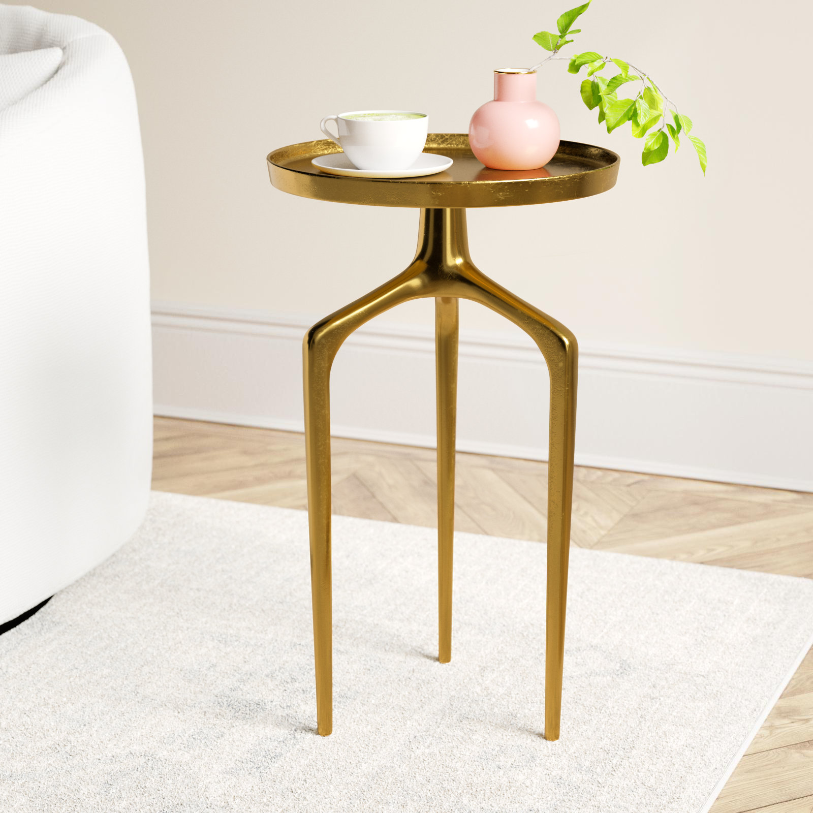 Kelly Clarkson Home Jody Aluminum Metal Tray Inspired Top Side End ...