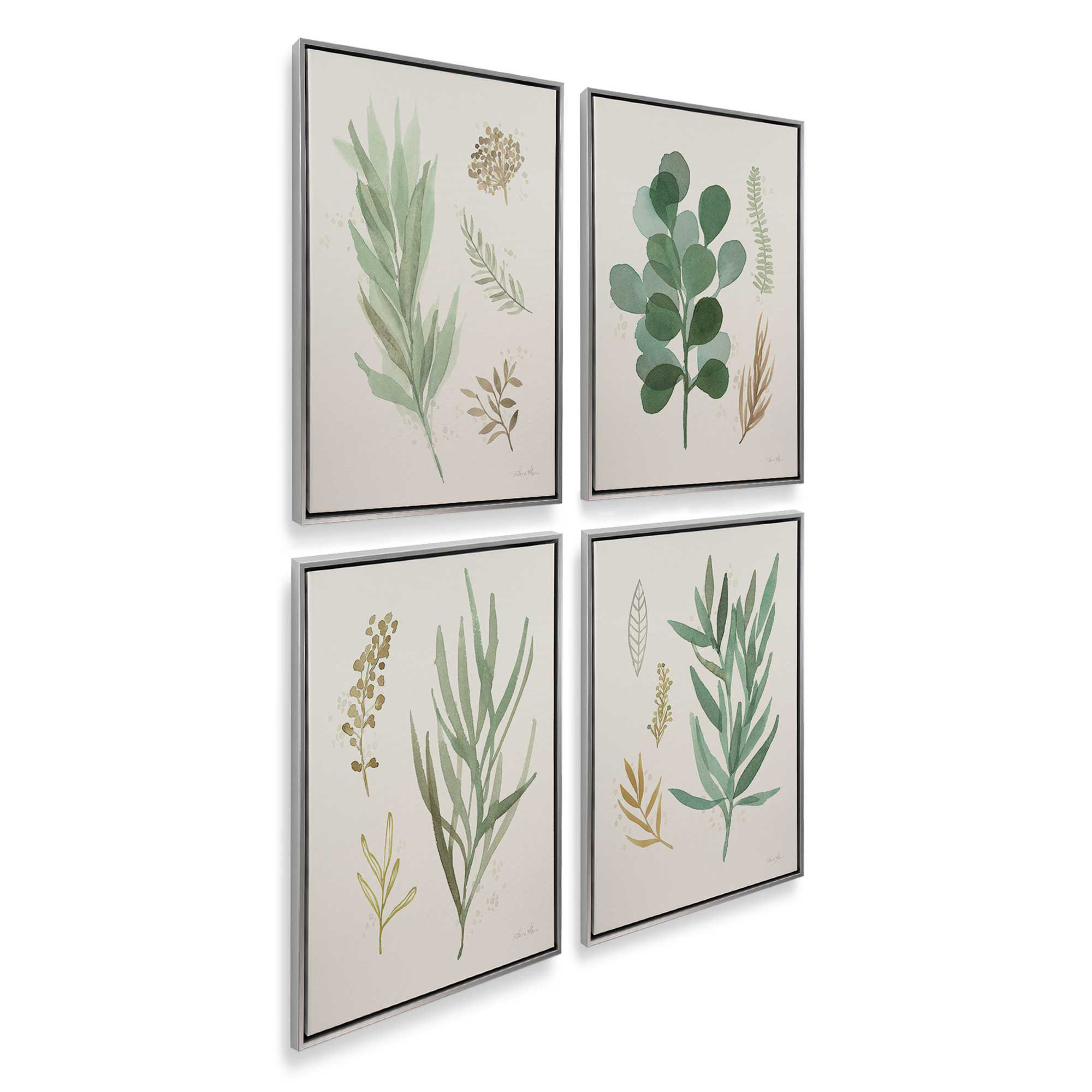 Dakota Fields Earthy Greens in Bloom Set of 4 | Wayfair