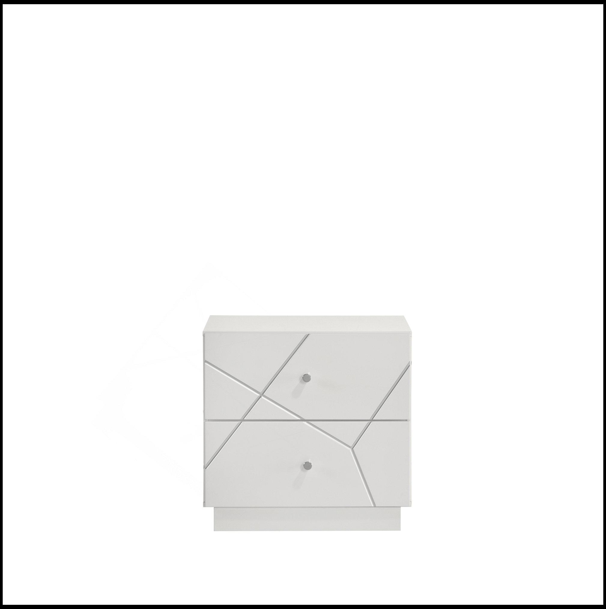 Latitude Run® Manhattan Nightstand – Lacquer Finish With Geometric ...