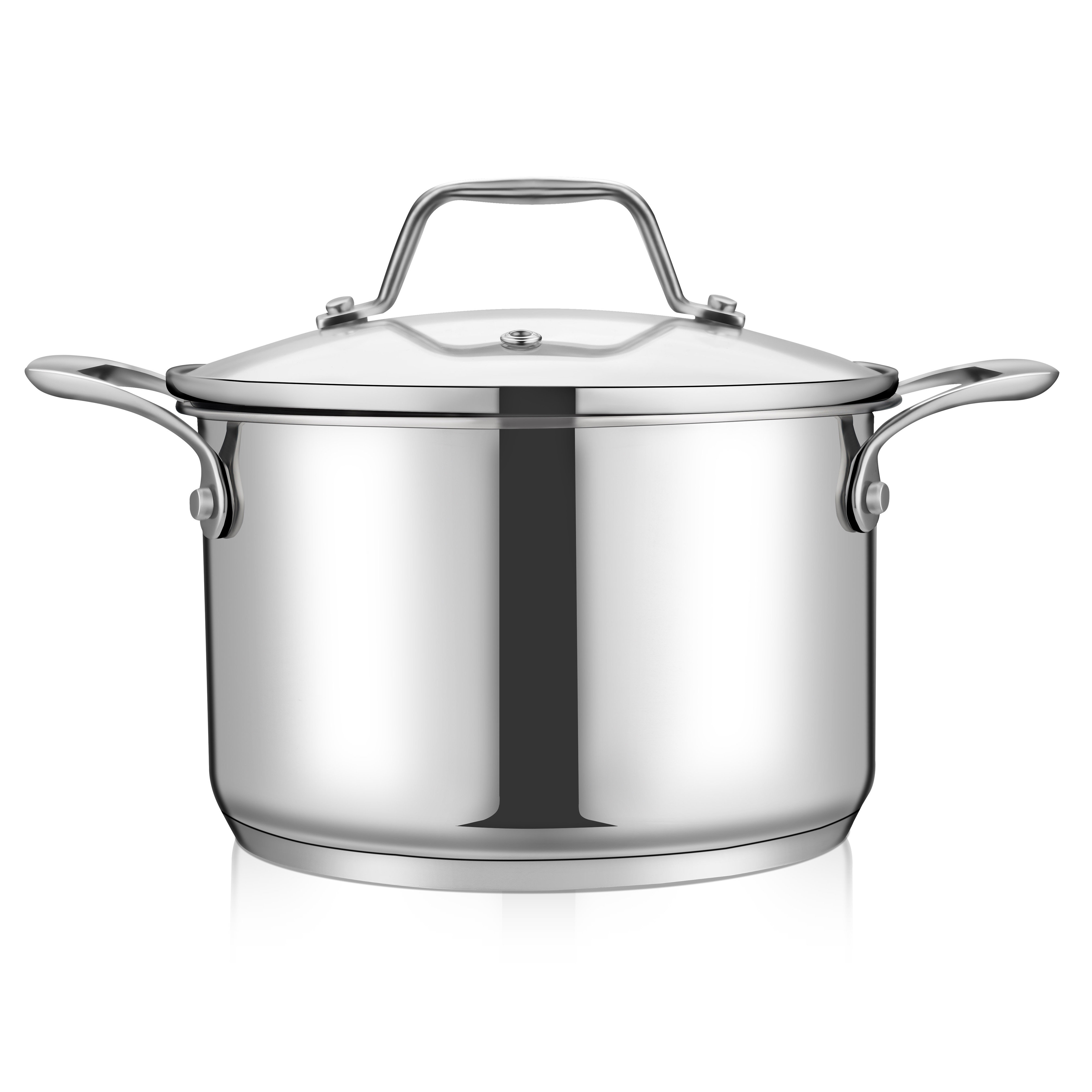 NutriChef Cookware 3 qt. Stainless Steel Soup Pot With Lid | Wayfair