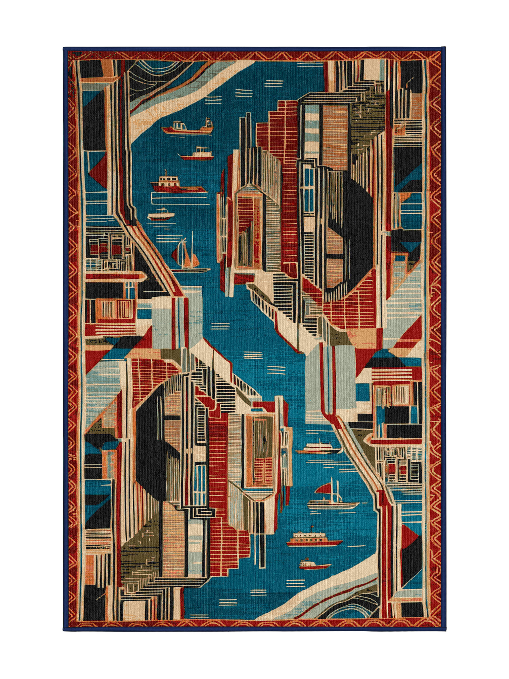 Hokku Designs Machine Washable Art Deco Gray Area Rug | Wayfair
