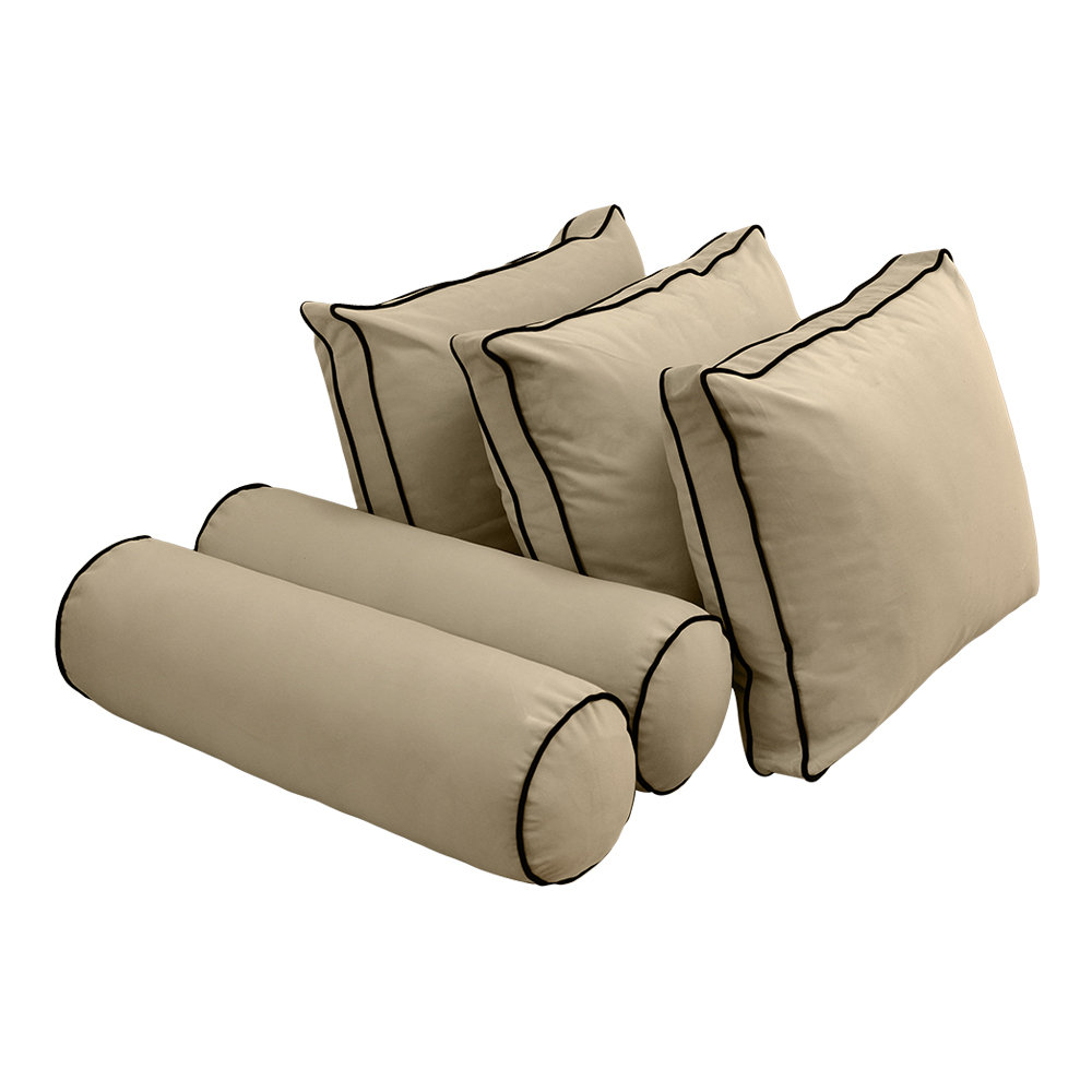 Longshore Tides STYLE V3 Twin Velvet Contrast Pipe Indoor Daybed ...