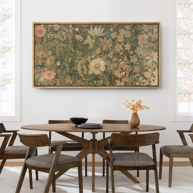 wall26 Vintage Garden Flowers Antique French Floral Artwork - Extra ...