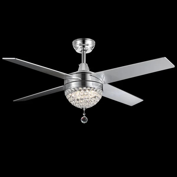 House of Hampton® 4 - Blade LED Crystal Ceiling Fan with Remote Control ...